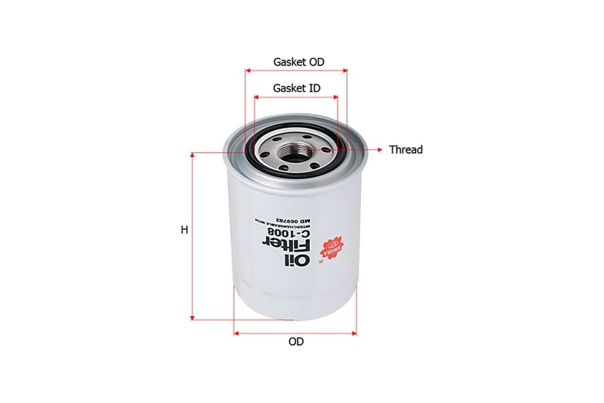 Фильтр масляный Sakura C1008 - выгодная цена, отзывы, характеристики ...