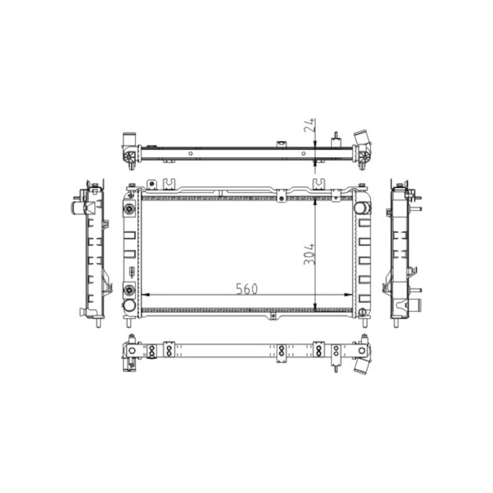 Радиатор охлаждения для а/м ВАЗ 2190 Гранта AT Jatco 21902-1300008-11 ...