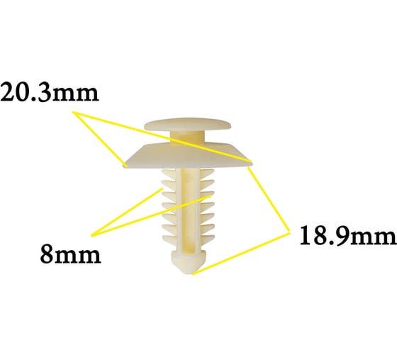 Автокрепеж для Ford 10 шт N805155S, N802900 КрепАвто 0177 - выгодная ...