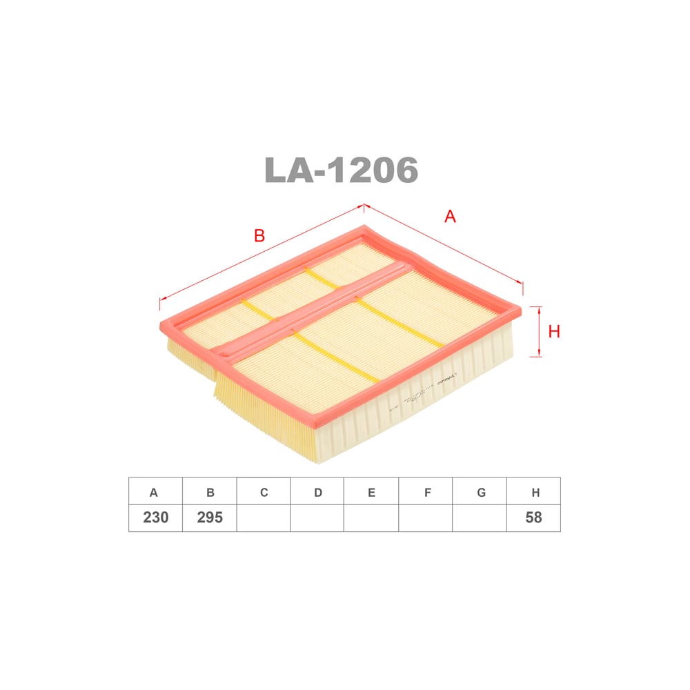 Фильтр воздушный LYNXauto LA-1206 - выгодная цена, отзывы ...