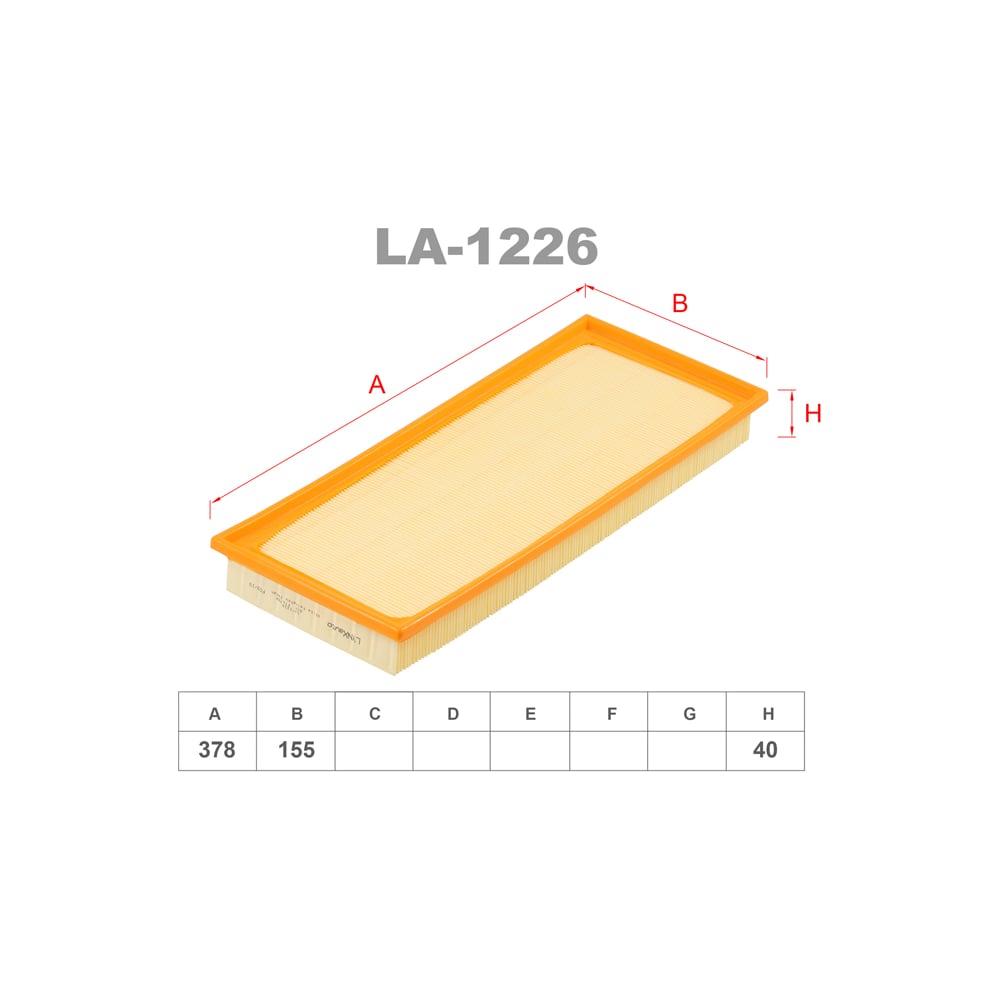 Фильтр воздушный LYNXauto LA-1226 - выгодная цена, отзывы, характеристики, фото - купить в ...