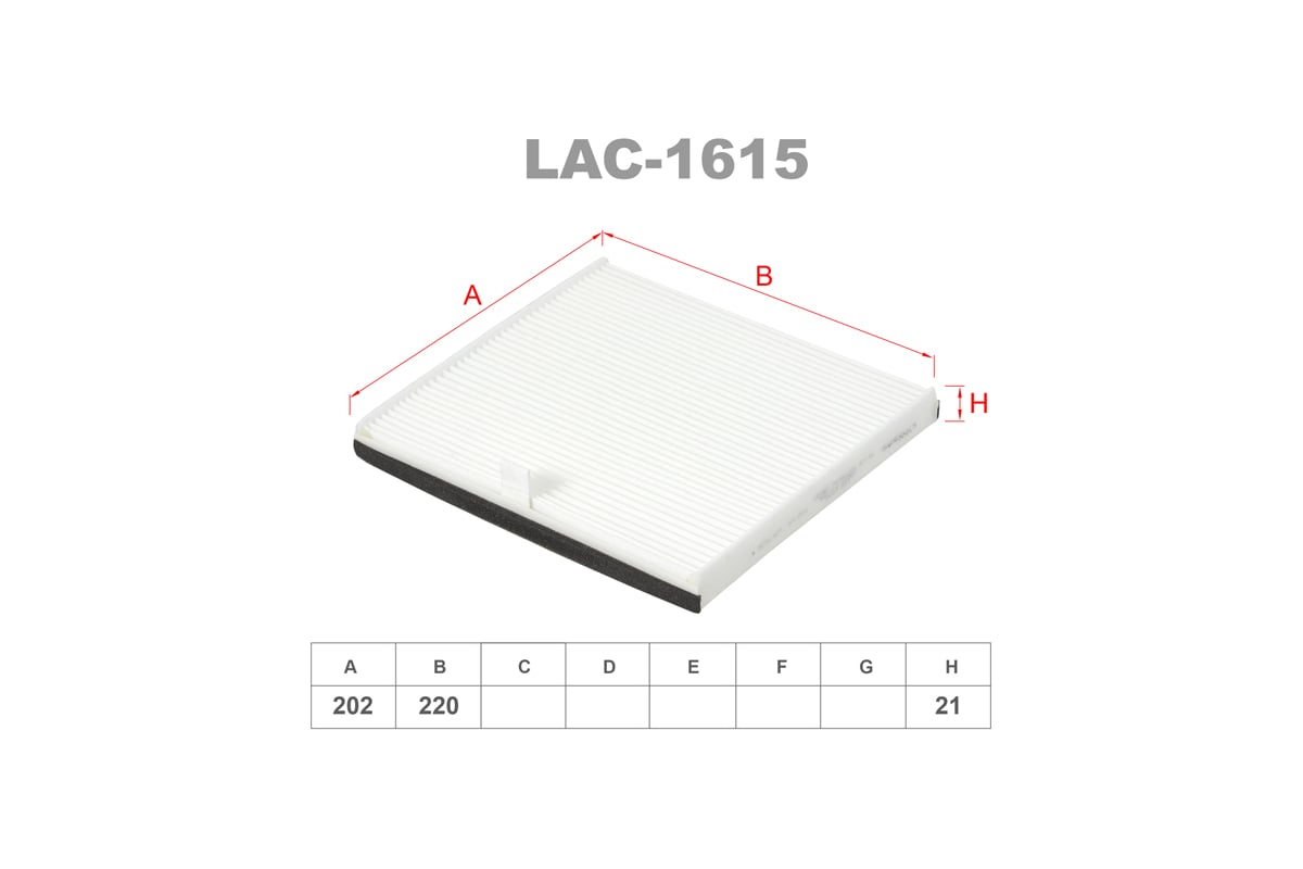 Фильтр салонный LYNXauto LAC-1615 - выгодная цена, отзывы, характеристики, фото - купить в ...