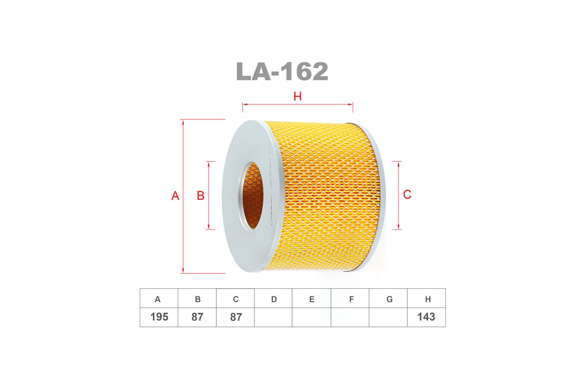 Фильтр воздушный LYNXauto LA-162 - выгодная цена, отзывы, характеристики, фото - купить в Москве ...