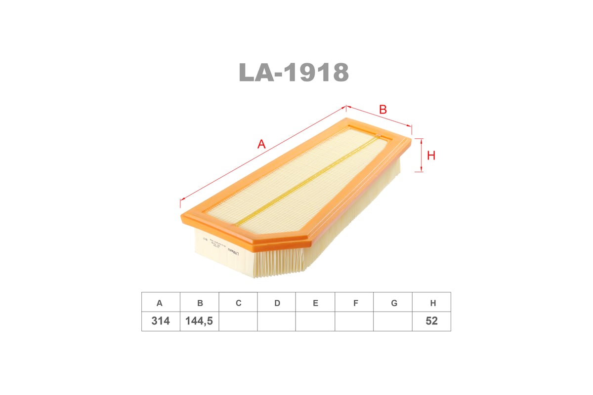Фильтр воздушный LYNXauto LA-1918 - выгодная цена, отзывы, характеристики, фото - купить в ...