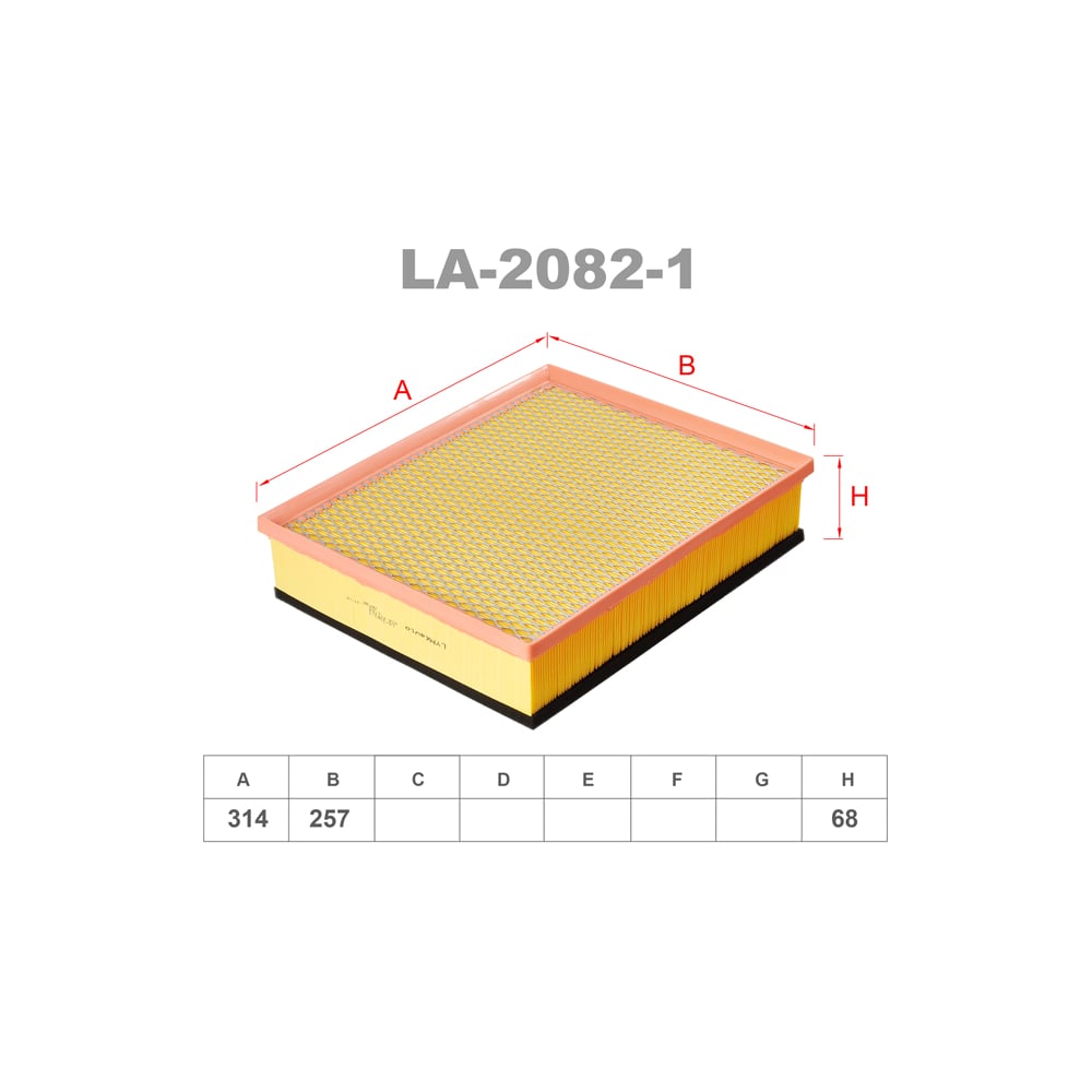 Фильтр воздушный LYNXauto LA-2082-1 - выгодная цена, отзывы, характеристики, фото - купить в ...
