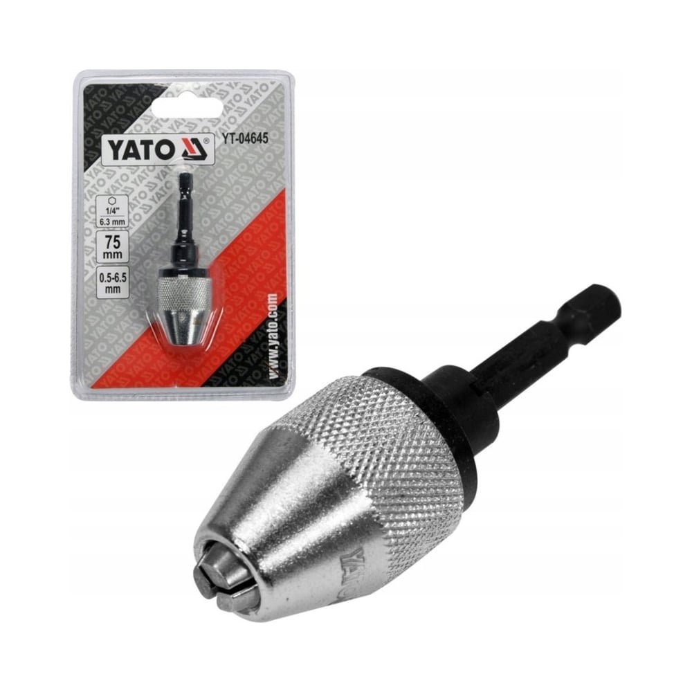Патрон самозажимной для дрели 0.5-6.5 мм HEX YATO YT-04645 - выгодная ...
