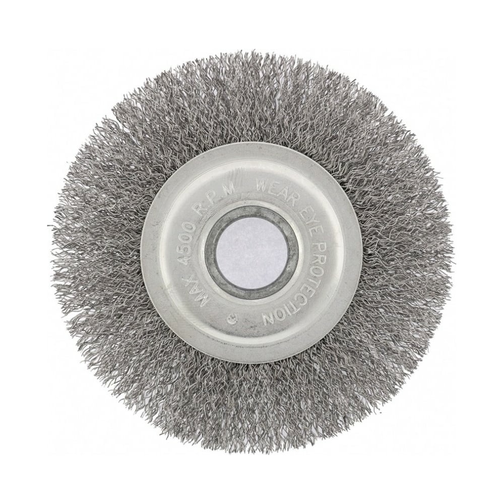 Щетка для УШМ СИБРТЕХ 125 мм посадка 22,2 мм плоская, витая проволока 0 ...