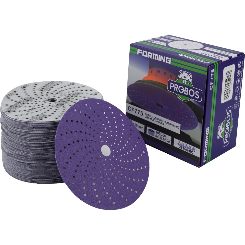 Круг шлифовальный c мультипылеотводом Purple P80, CERAMIC FILM Hookit ...