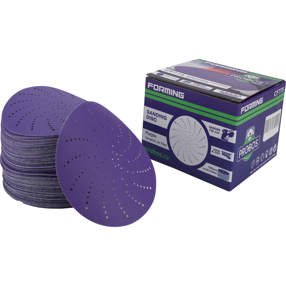 Круг шлифовальный c мультипылеотводом Purple P240, CERAMIC FILM Hookit ...