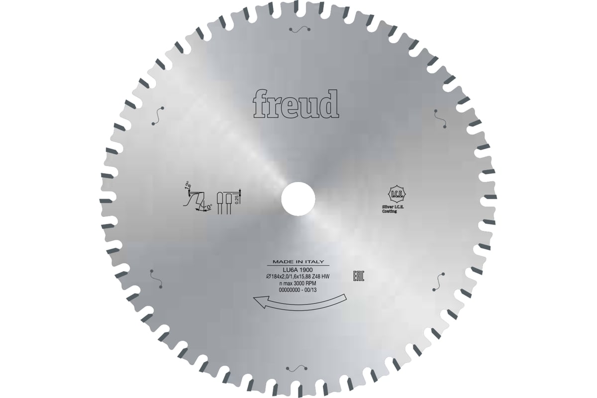 Пильный диск по стали 255x2.4x25.4 мм, Z60 Lu6A 1000 Freud Lu6A 1000 ...
