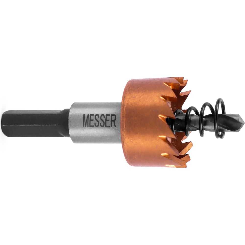 Коронка HSS-TiN 21 мм, с центровочным сверлом и толкающей пружиной для ...