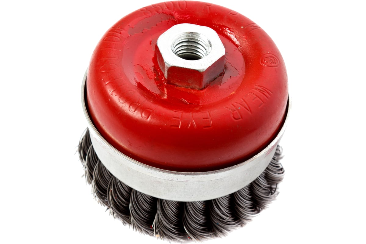 Кордщетка чашеобразная витая усиленная (90 мм; М14) для МШУ REDVERG ...