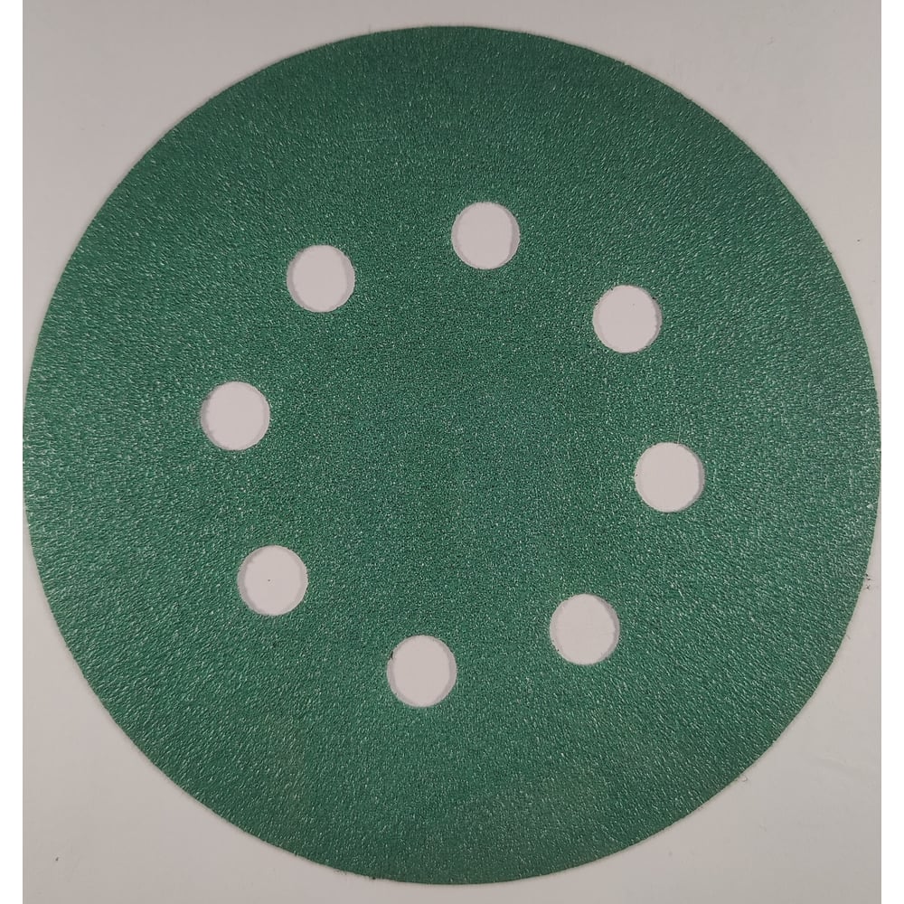 Диск абразивный с липучкой DTC-Film (green) 125 мм, 8 отверстий, P100 ...
