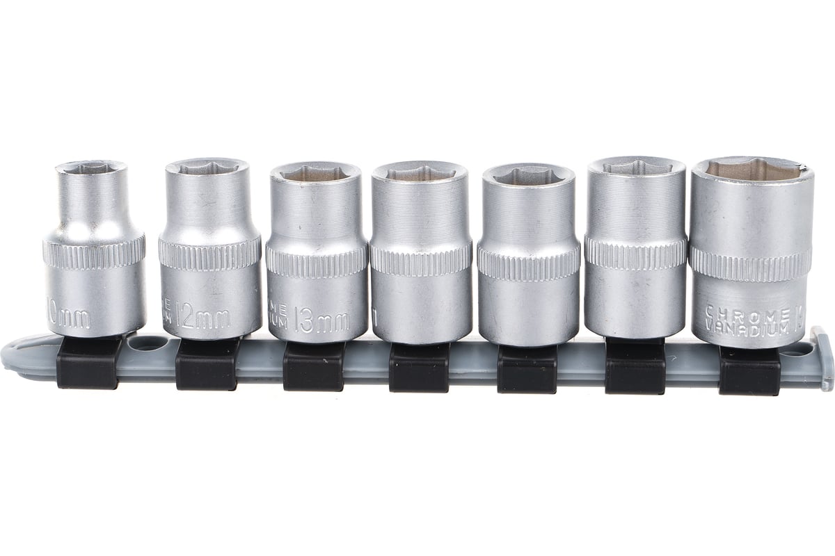 Набор головок шестигранных (7 пр; 10-19 мм; 1/2") СЕРВИС КЛЮЧ 77555 ...