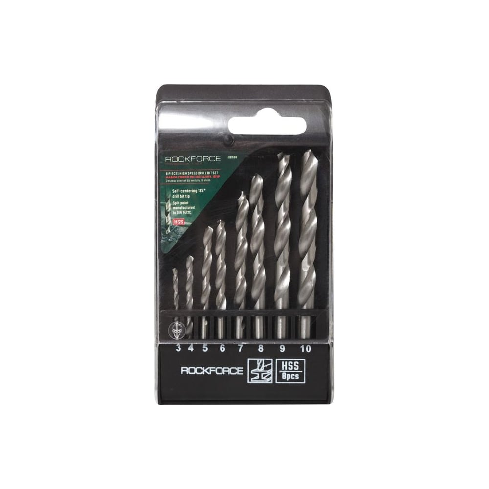Набор сверл по металлу HSS 8 предметов Rockforce RF-DBS08(29132) - выгодная цена, отзывы ...