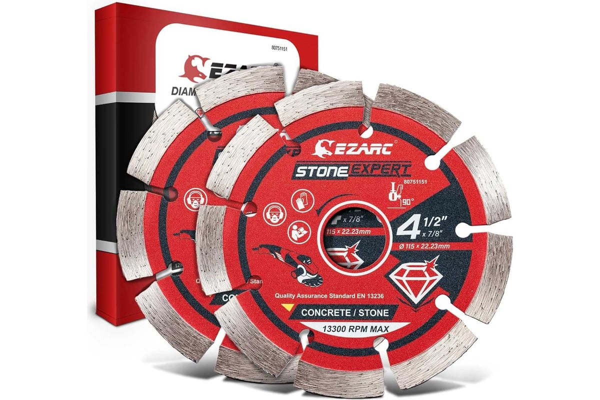 Сегментные алмазные диски по камню, керамограниту, кирпичу и бетону 115 ...