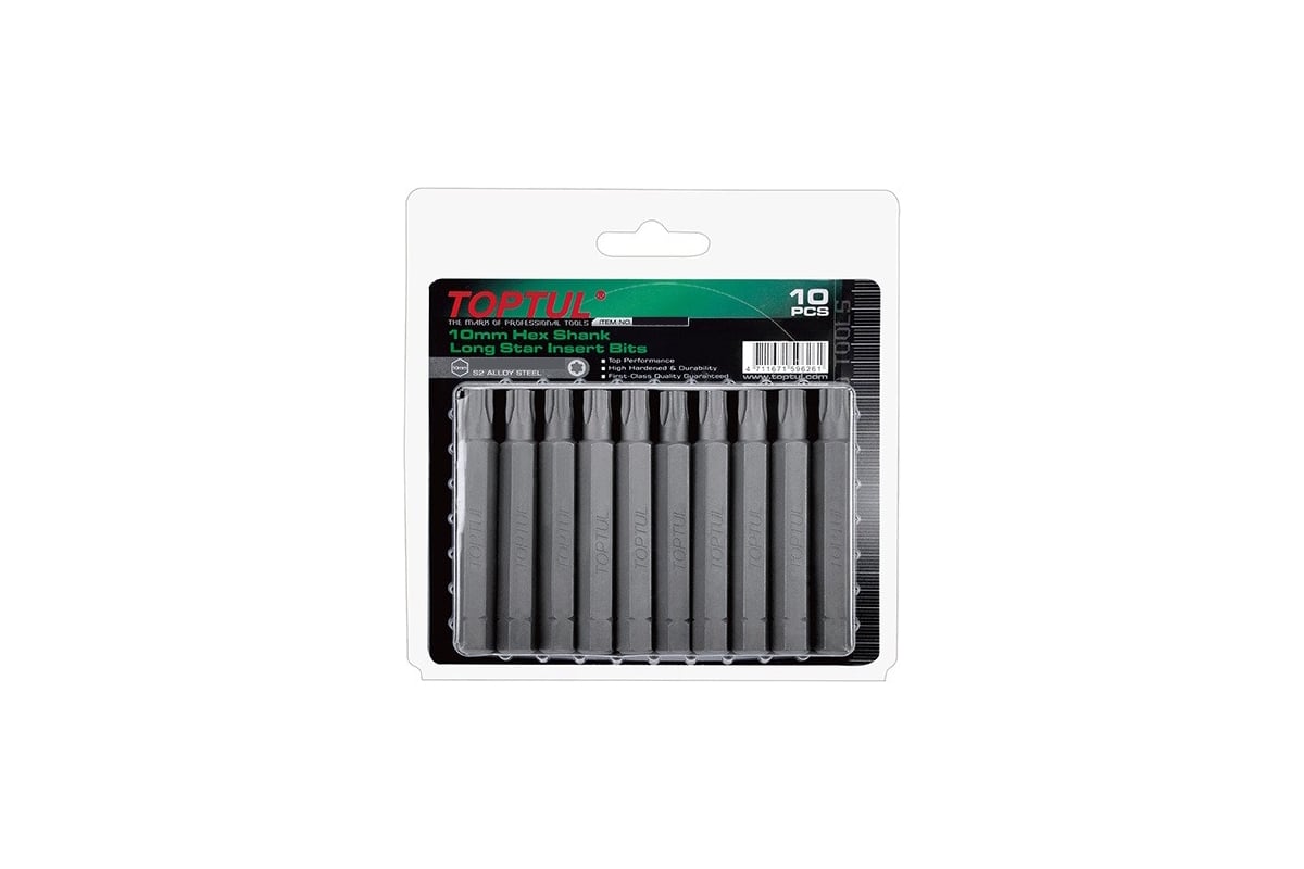 Насадка TORX T25 75 мм, LONG, 10 шт, блистер TOPTUL FSEB1225G ...