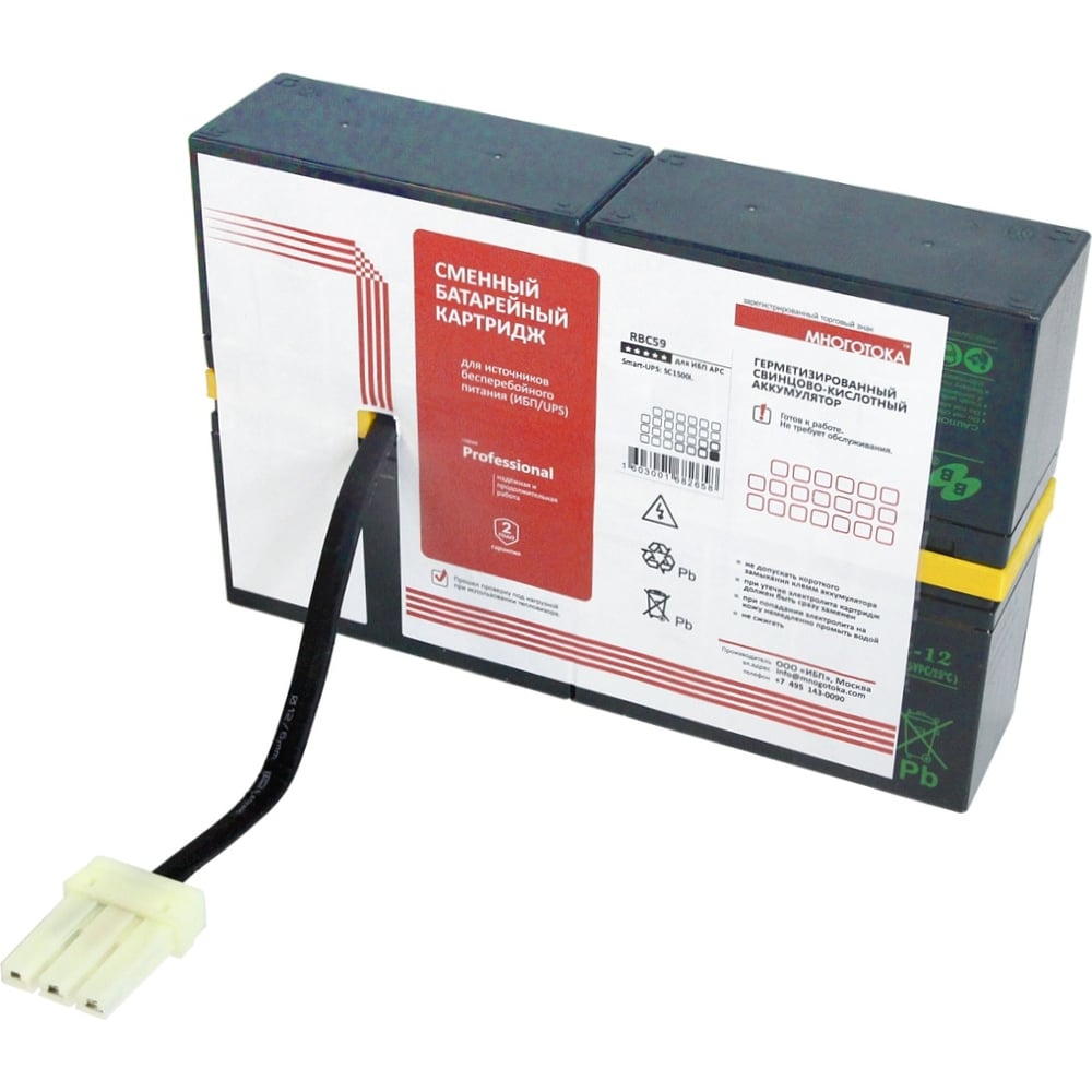 Сменный батарейный картридж для ИБП МНОГОТОКА RBC59 серия Professional ...