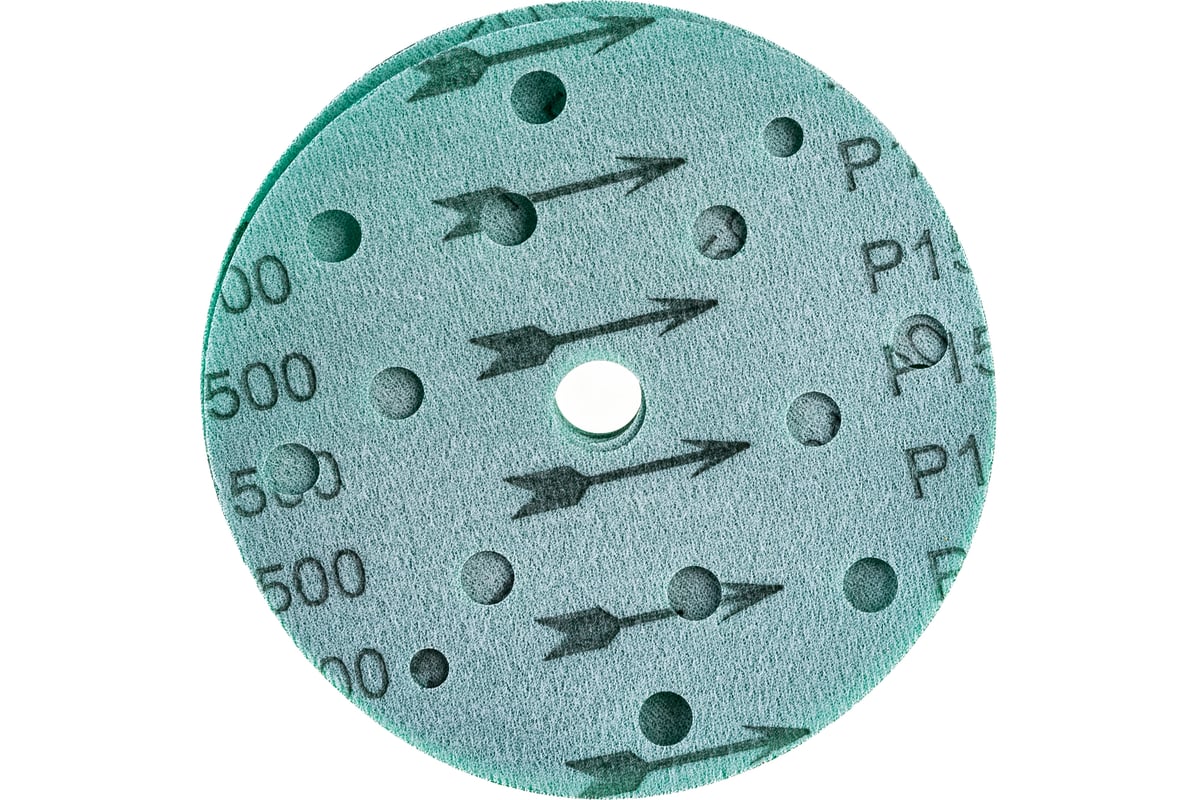 Абразивный диск d150 мм ЗЕЛЕНЫЙ 15 отв P1500 набор 10 шт Schtaer FILM ...
