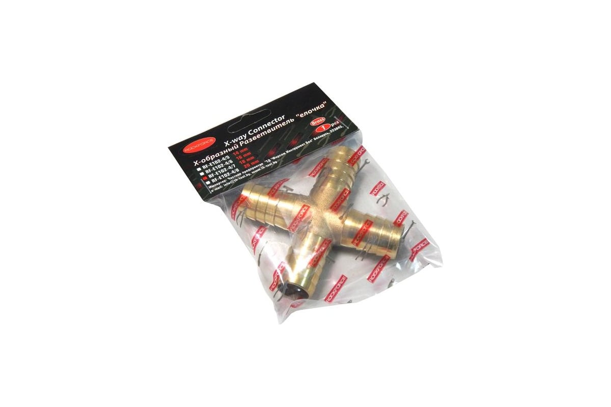 Разветвитель Х-образный елочка 18 мм ROCKFORCE RF-E102-4/7(26678) - выгодная цена, отзывы ...