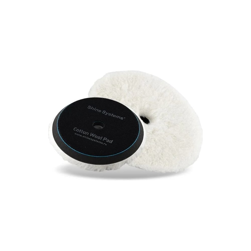 Круг полировальный Cotton wool pad мех с хлопком, 155 мм Shine systems ...
