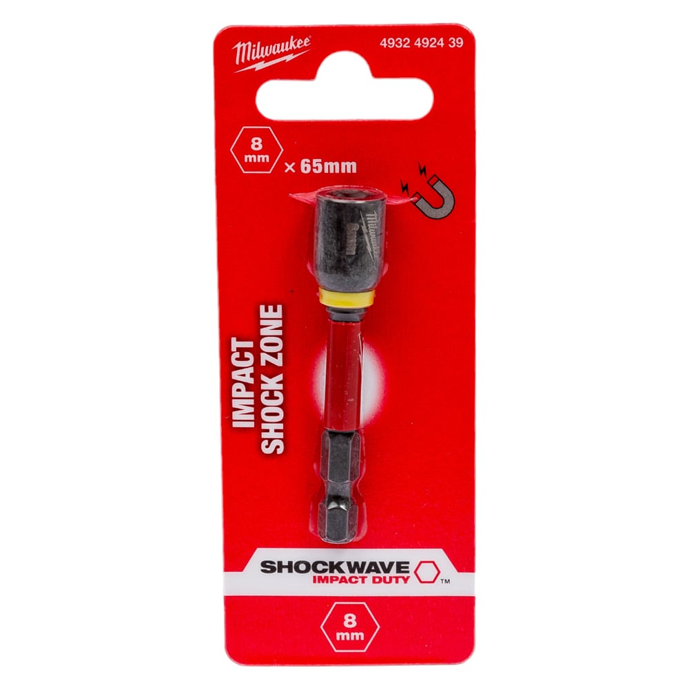 Насадка магнитная торцевая SHOCKWAVE c хвостовиком 1/4" Hex, 8x65 мм ...