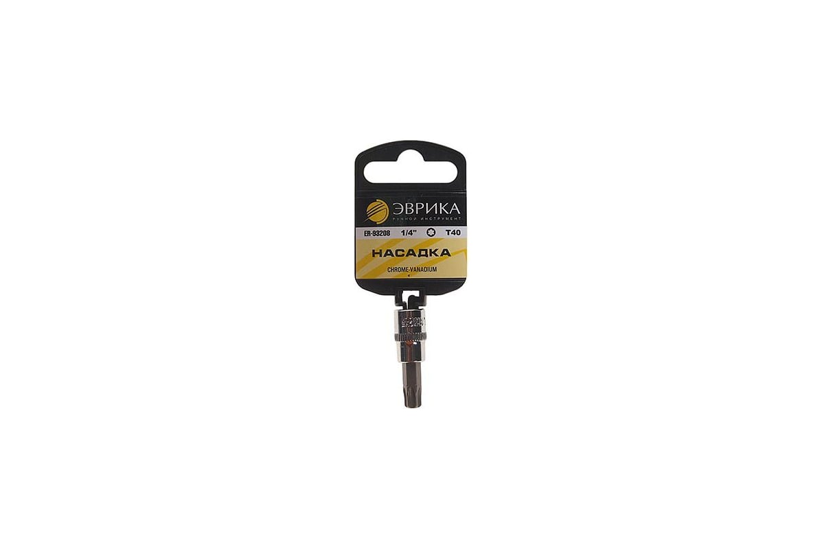 Насадка с держателем (1/4 DR; торкс T40) ЭВРИКА ER-93208H - выгодная ...