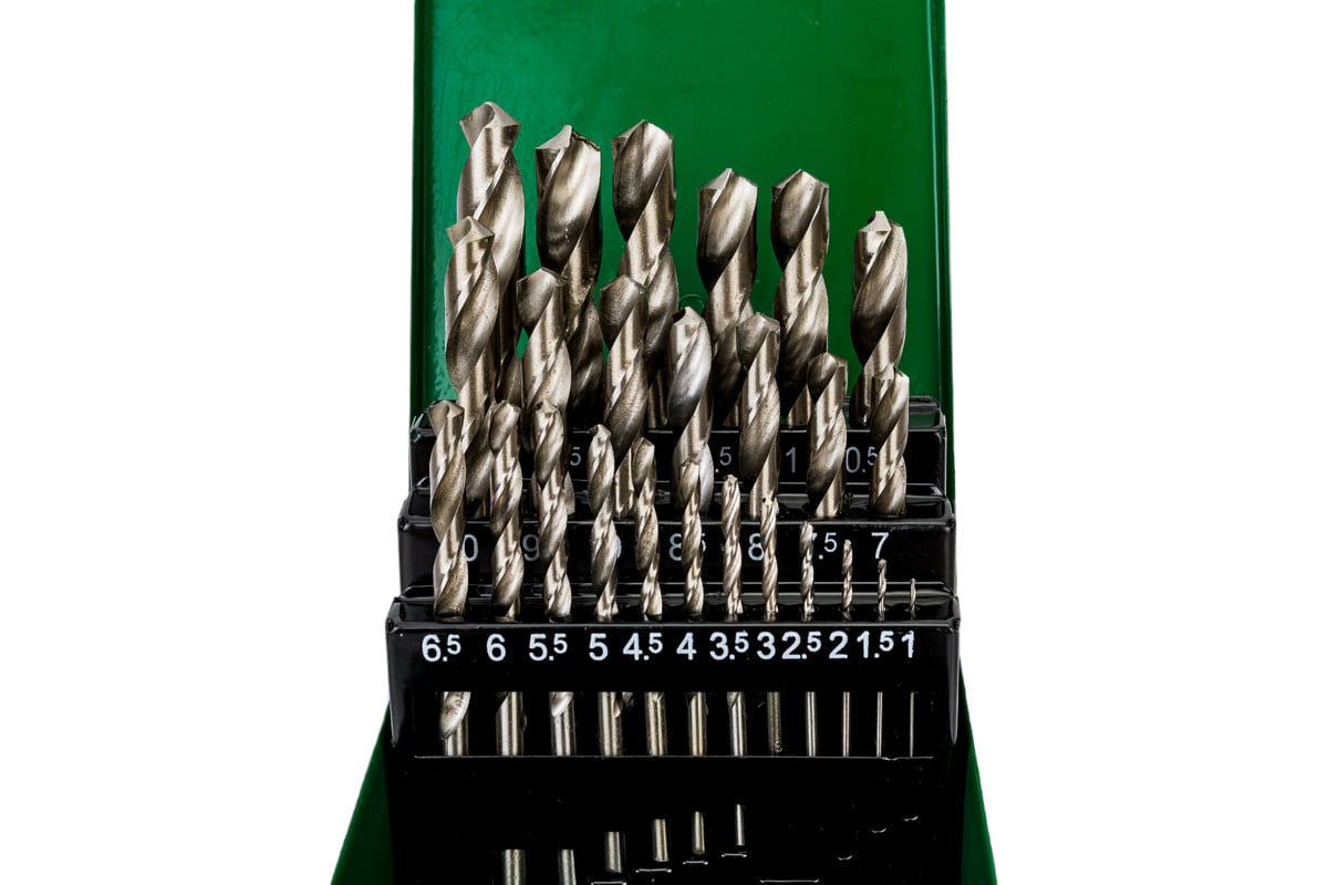 Набор сверл по металлу HSS 4241 в металлическом футляре 25 шт ROCKFORCE RF-924U25(29885 ...