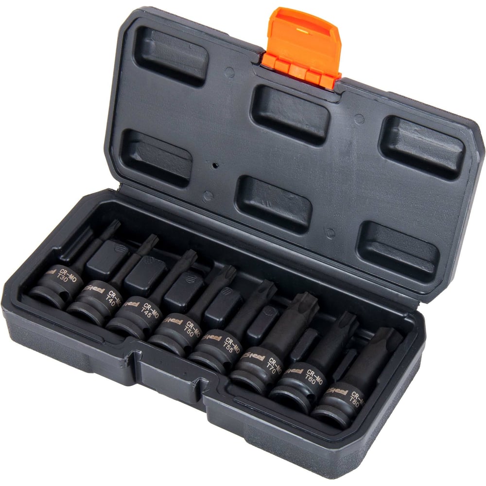 Набор головок ударных TORX (8 шт; 1/2"; 78 мм; T30-T80) AV Steel AV ...