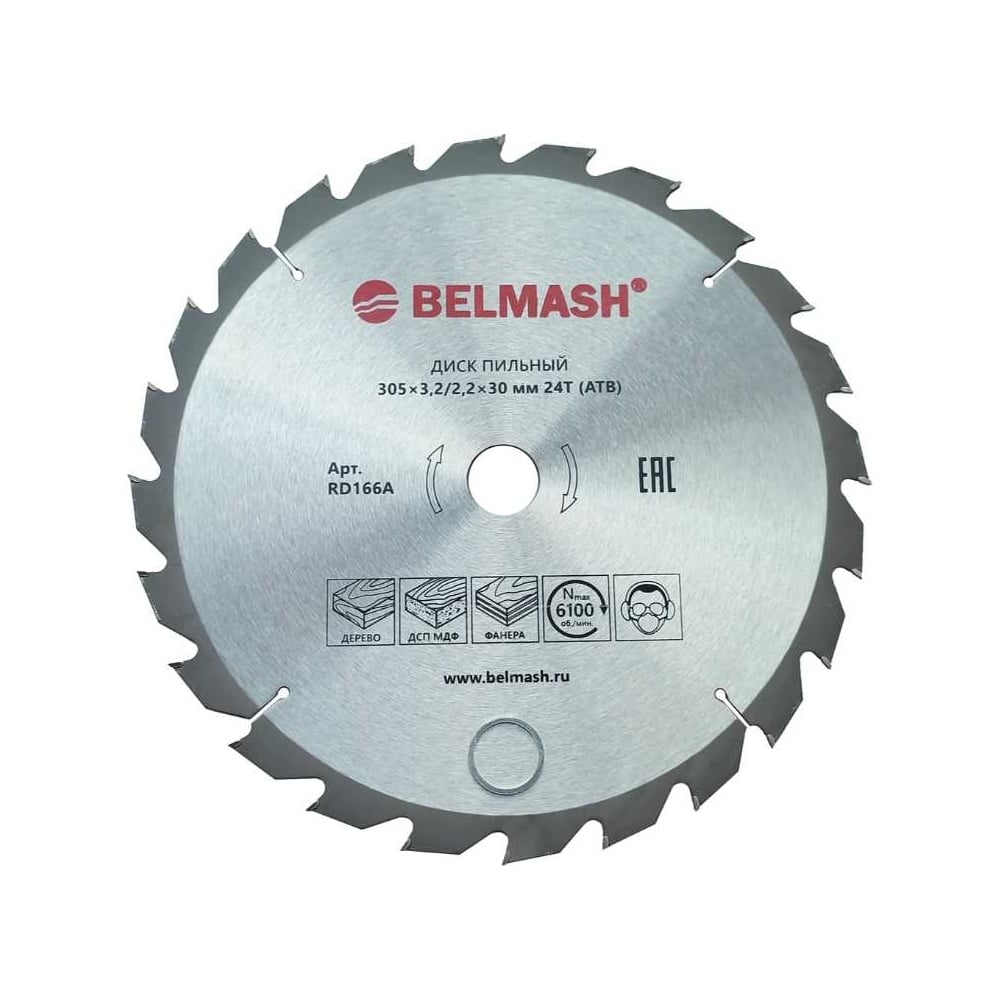 Диск пильный 305x3.2/2.2x30 мм, 24T Белмаш RD166A - выгодная цена ...