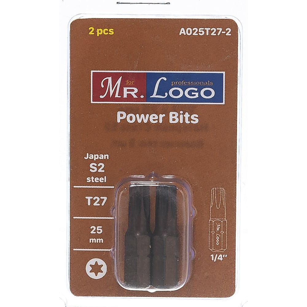 Бита (2 шт; 25 мм; T27; S2) Mr. Logo A025T27-2 - выгодная цена, отзывы ...