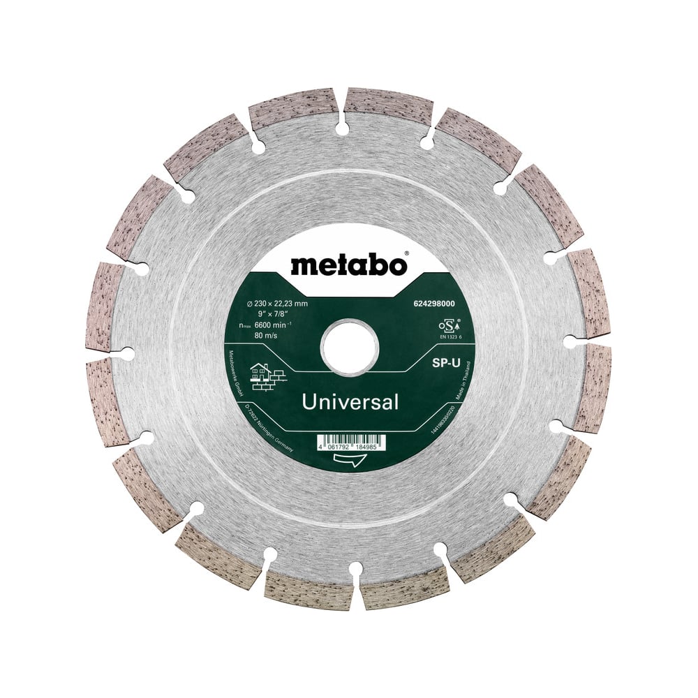 Круг алмазный универсальный сегментированный (230x22.2 мм) Metabo ...