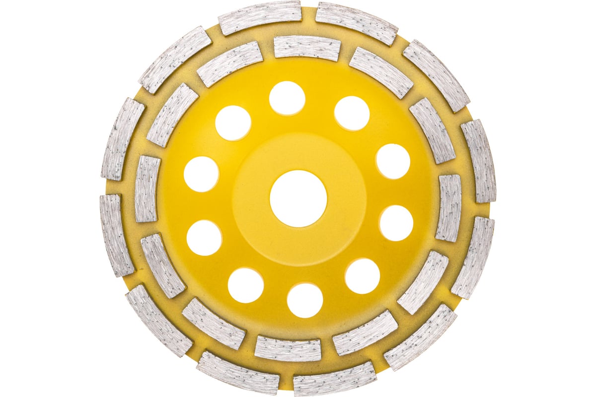 Чашка алмазная шлифовальная, двухрядная 150x22.2 мм KRANZ KR-90-0252 ...