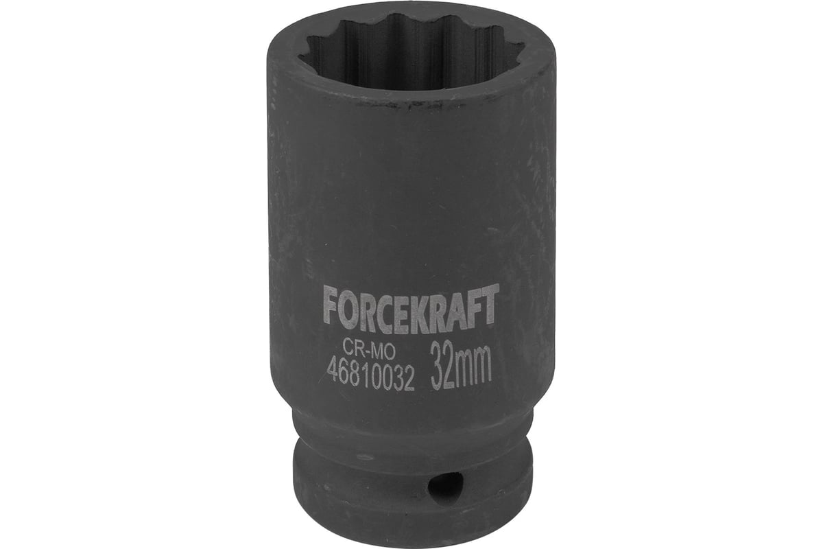 Головка ударная глубокая 32 мм, 3/4"DR, 12-гранная Forcekraft FK-46810032(58425) - выгодная цена ...