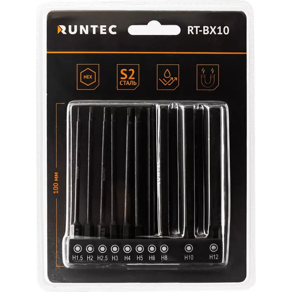 Набор бит HEX 10 предметов RUNTEC RT-BX10 - выгодная цена, отзывы, характеристики, фото - купить ...