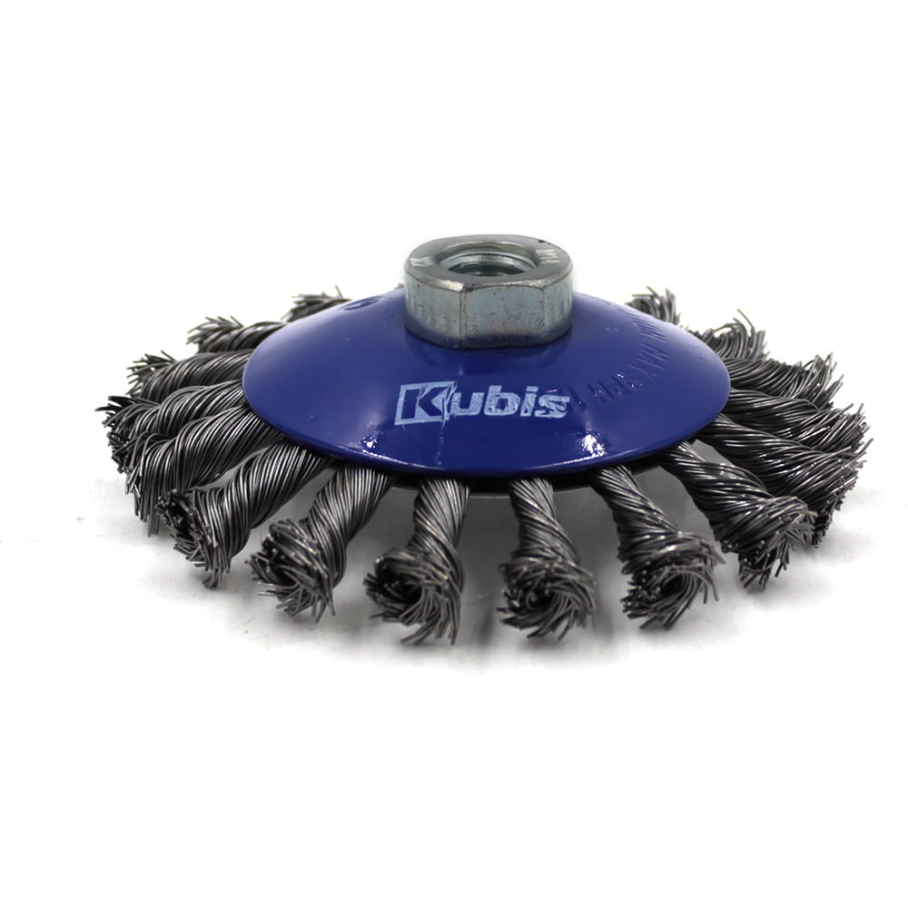 Щетка-крацовка коническая для УШМ 115 мм, стальная жгутированная ...