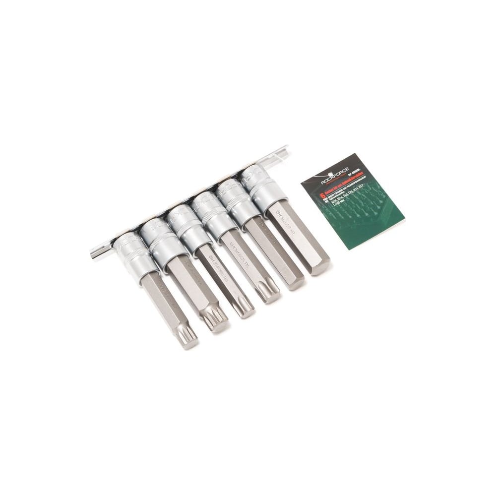 Набор головок-бит разнопрофильных Spline-Torx-Hex 6 шт ROCKFORCE RF ...