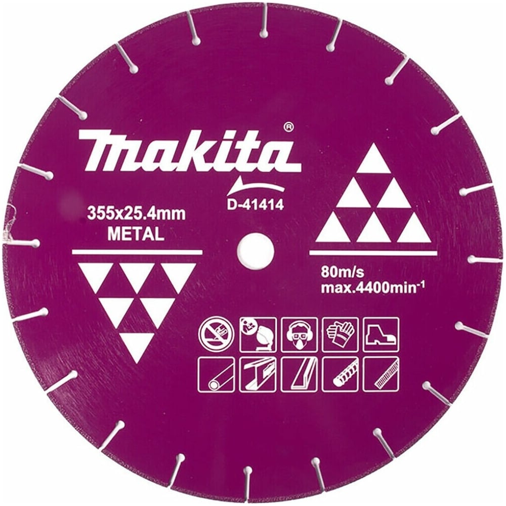 Алмазный диск сегментированный по металлу 355x25.4x3.3x4 мм, для 2414NB ...