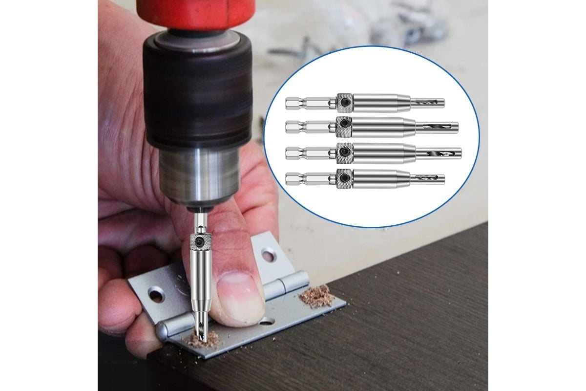 Набор самоцентрирующихся сверл по дереву для мебельных, дверных и оконных петель Vitatools nabor ...