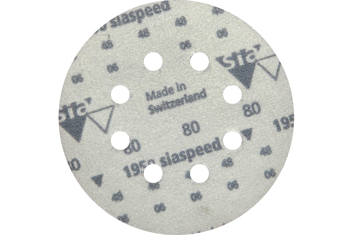 Круг шлифовальный на липучке siaspeed 1950 (5+1 шт; 125 мм; 8 отверстий ...