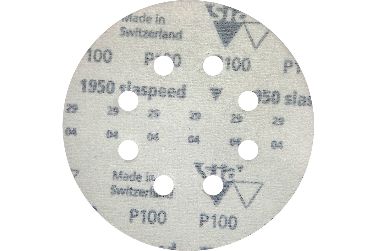 Круг шлифовальный на липучке siaspeed 1950 (50 шт; 125 мм; 8 отверстий ...