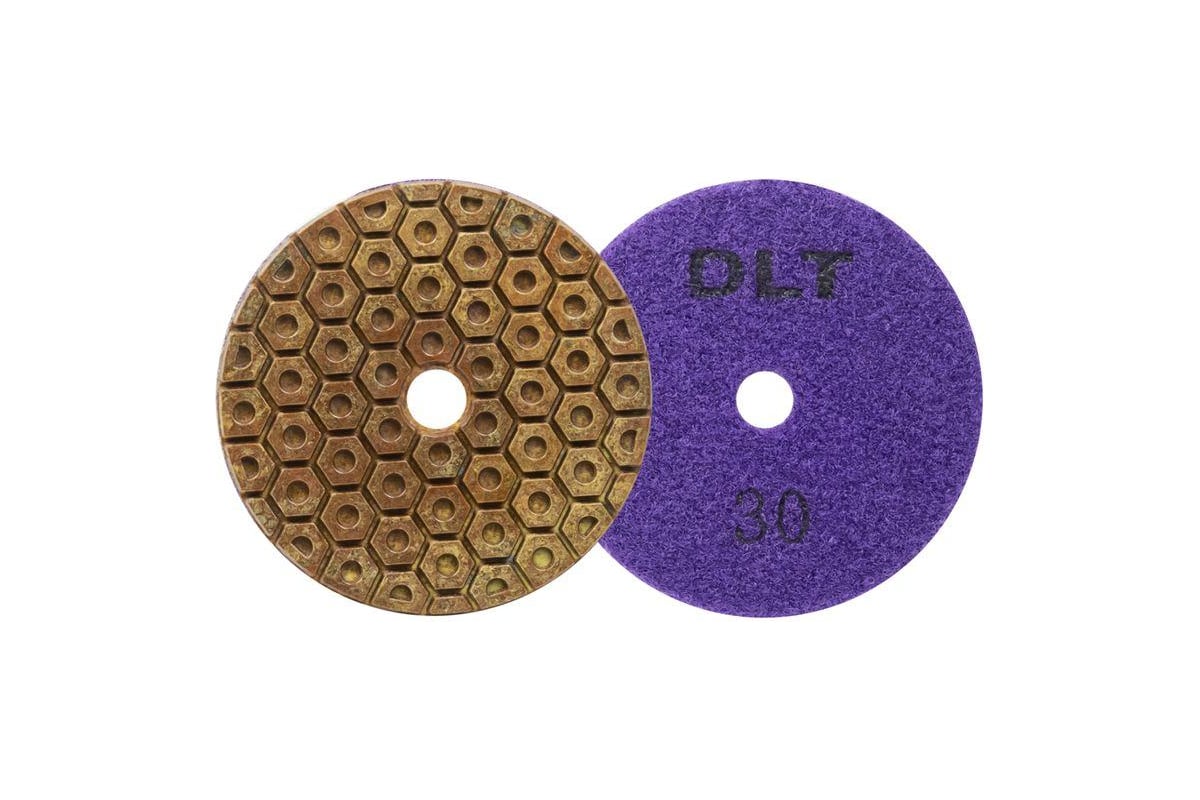 Круг алмазный гибкий шлифовальный №10, 30, для сухой и мокрой шлифовки, 100 мм DLT 1166 ...