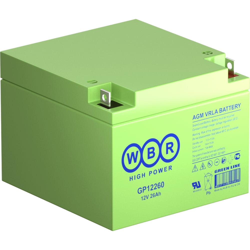 Аккумулятор для ИБП WBR GP12260 12В, 26 Ач УТ-00000218 - выгодная цена ...