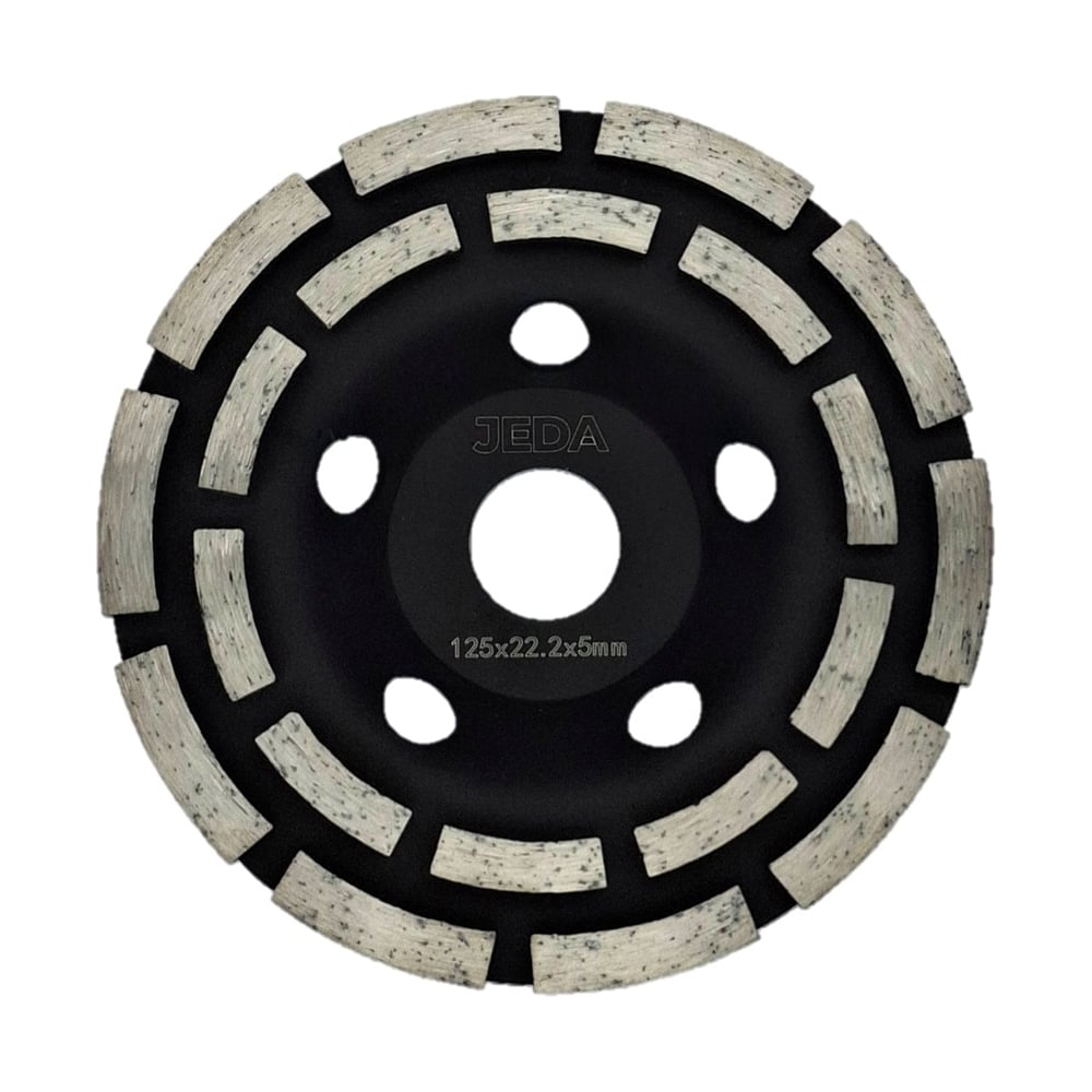 Чашка алмазная шлифовальная 125x22.2x5 мм, двухрядная JEDA J72989 ...
