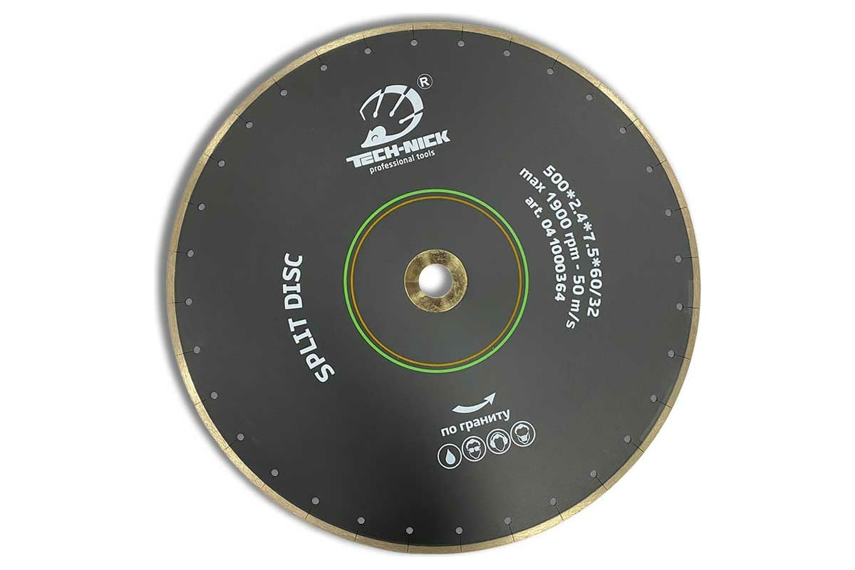 Диск алмазный сплошной по граниту SPLIT DISC (500х60/32 мм) TECH-NICK ...