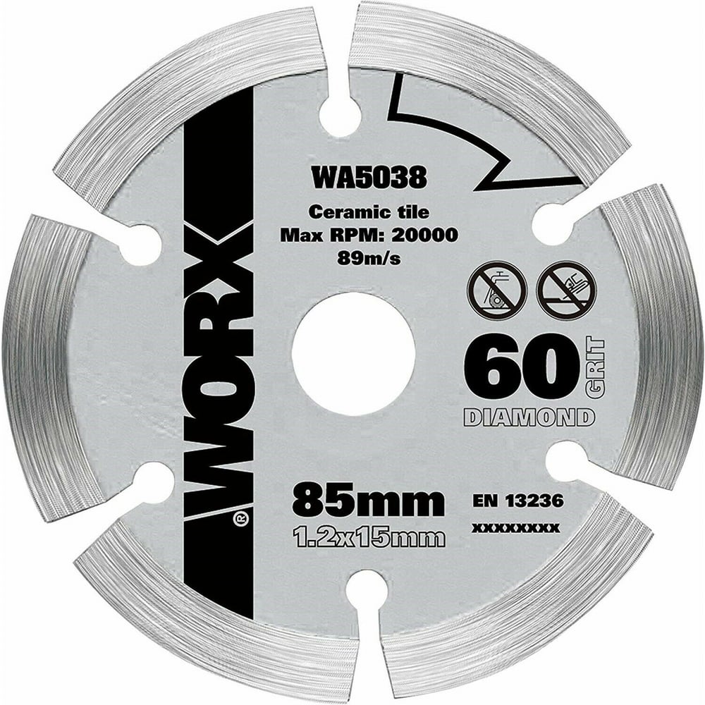 Пильный диск алмазный 85x1.2x15 мм WORX WA5038 - выгодная цена, отзывы ...
