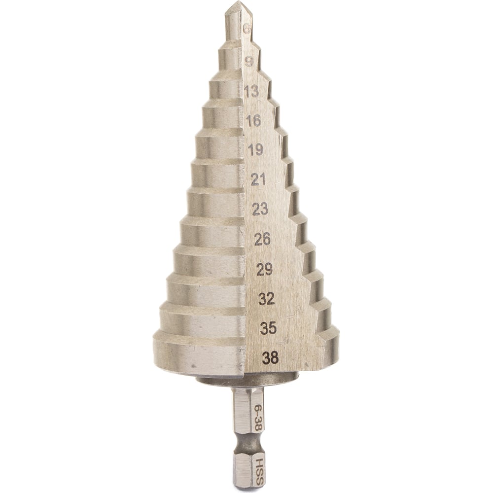 Сверло ступенчатое по металлу (6-38 мм; шестигранный хвостовик) RAGE by ...
