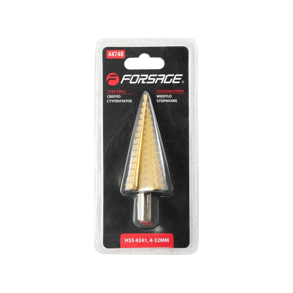 Сверло ступенчатое HSS 4241 4-32 мм Forsage F-44740(29853) - выгодная ...