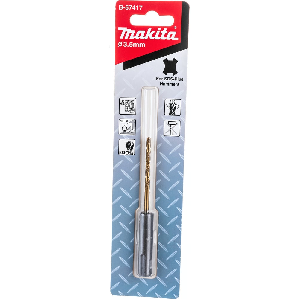 Сверло по металлу (3.5х100 мм; HSS-TiN; SDS-plus) Makita B-57417 ...
