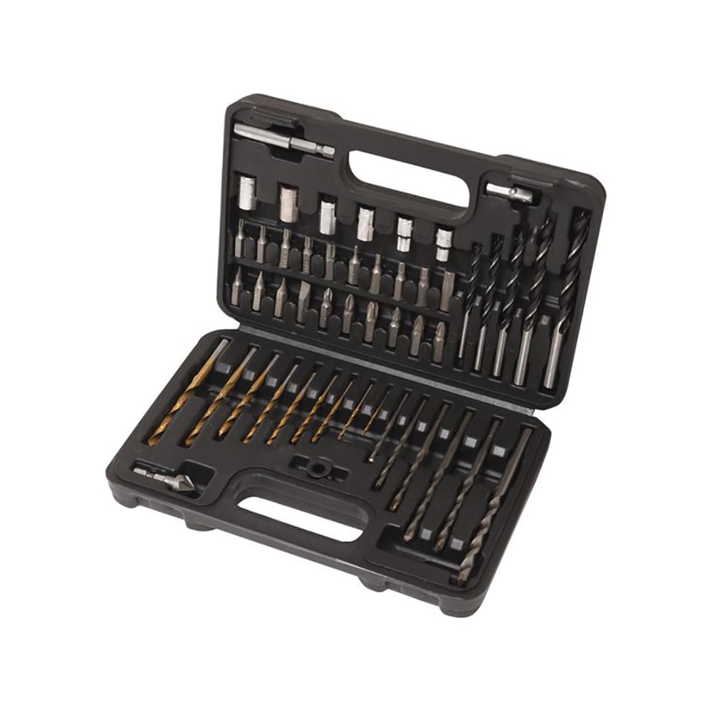 Набор разнопрофильных сверл головок и бит с битодержателями HSS 4241 50 предметов Rockforce RF ...